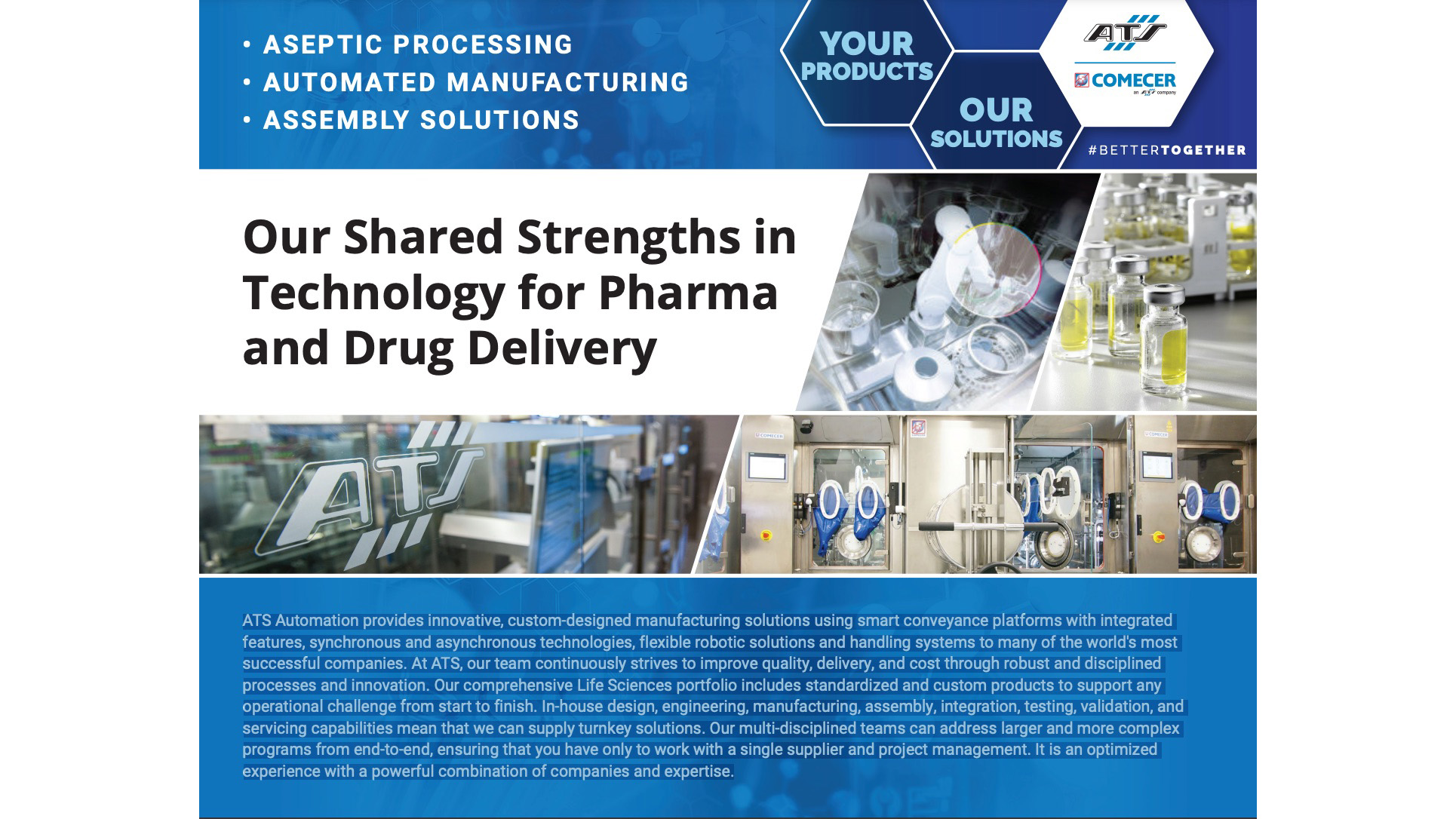 ATS and Comecer: Our Shared Strengths in Technology for Pharma and Drug ...
